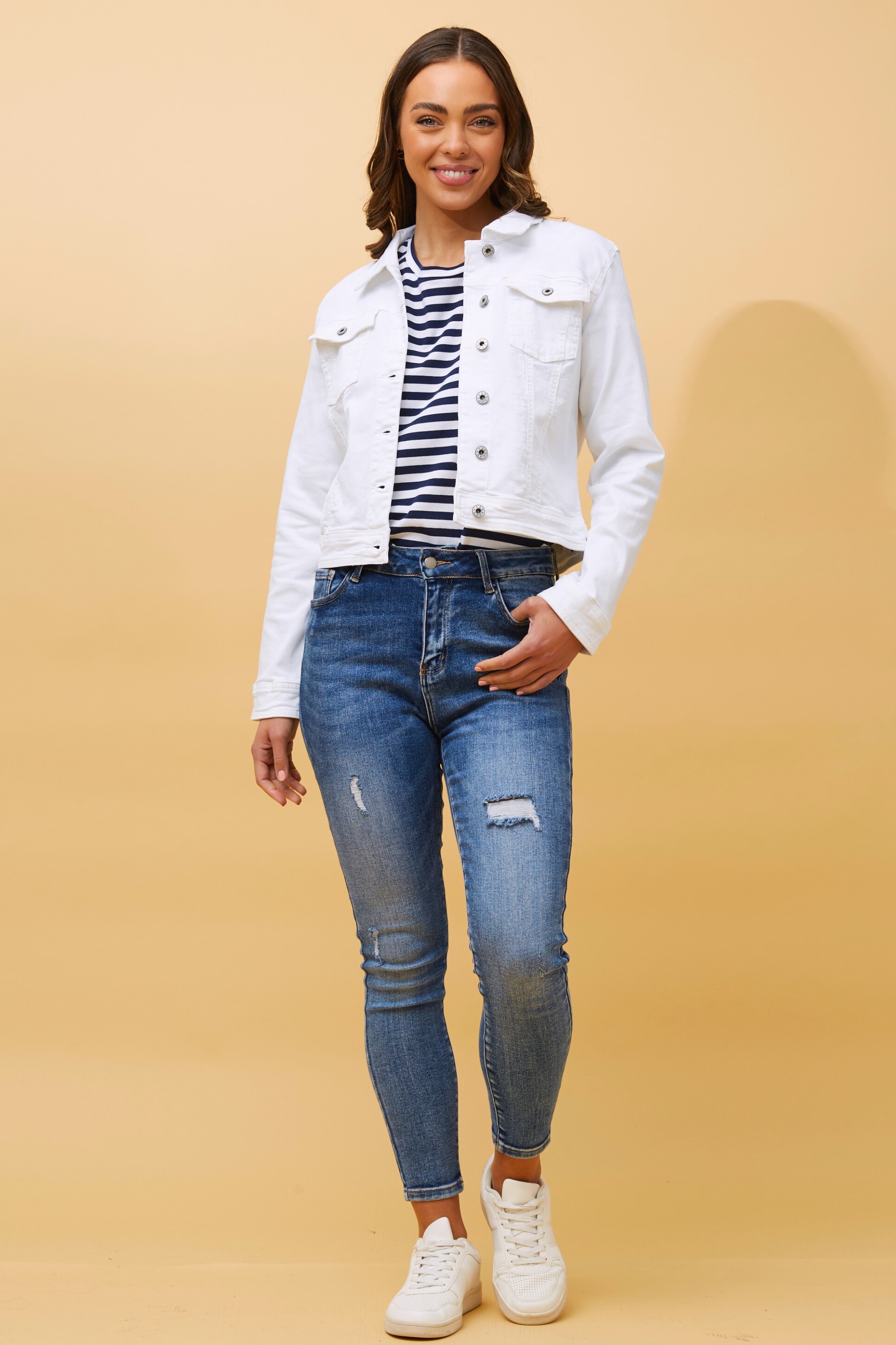 Destiny sequin wing denim jacket & Buy Online & Femme Connection