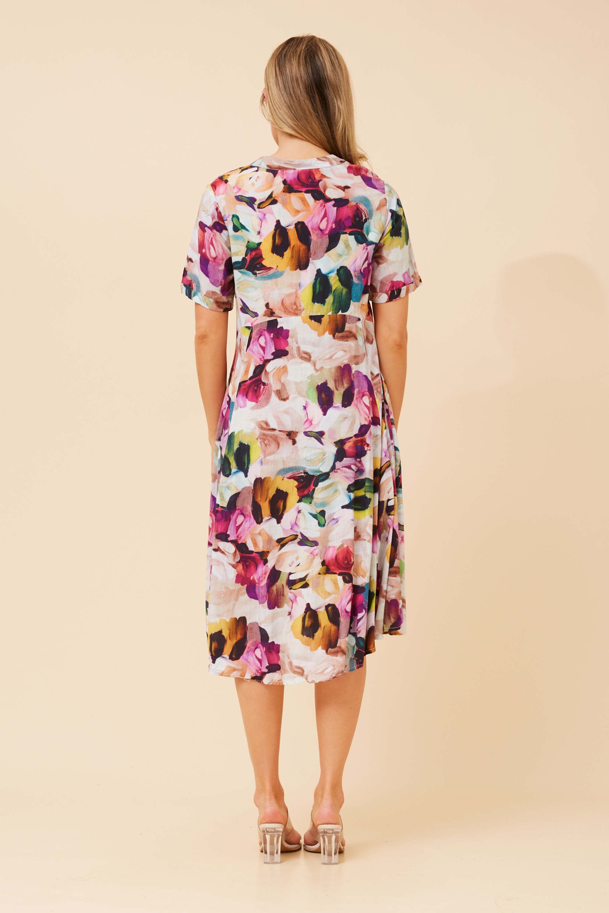 Diem abstract print midi dress & Buy Online & Femme Connection