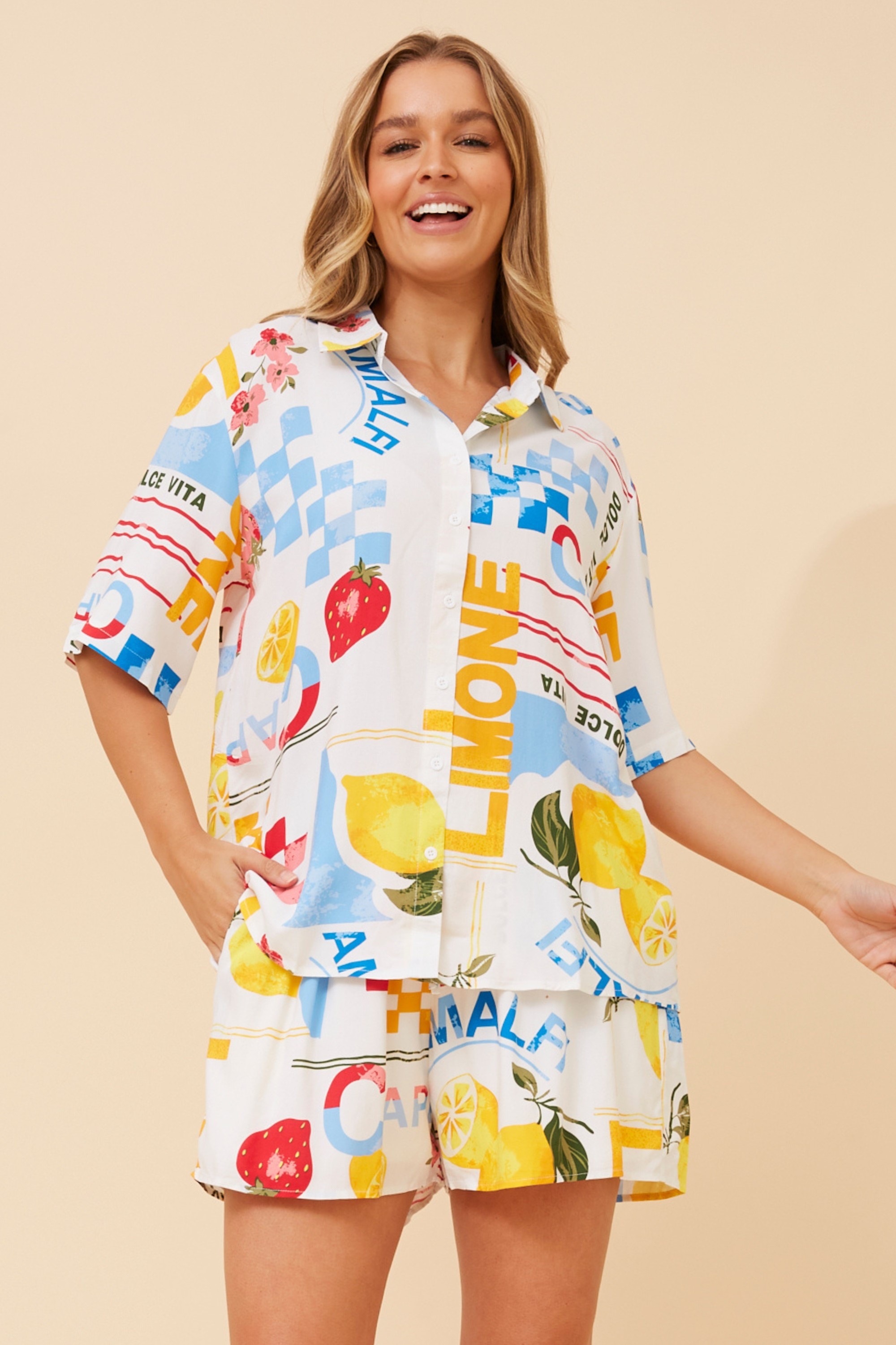 Effie lemon print set & Buy Online & Femme Connection