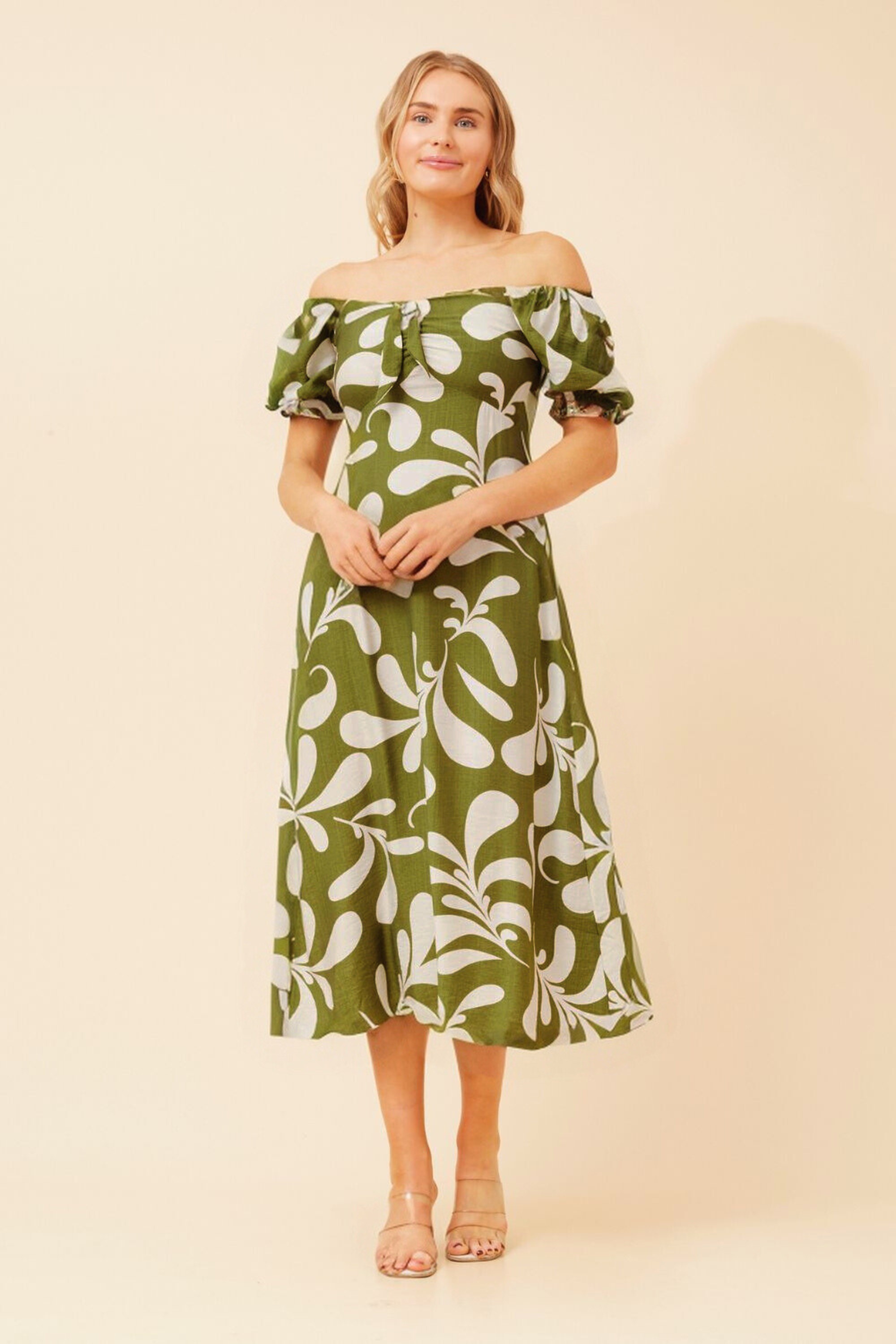 Faith abstract print midi dress & Buy Online & Femme Connection