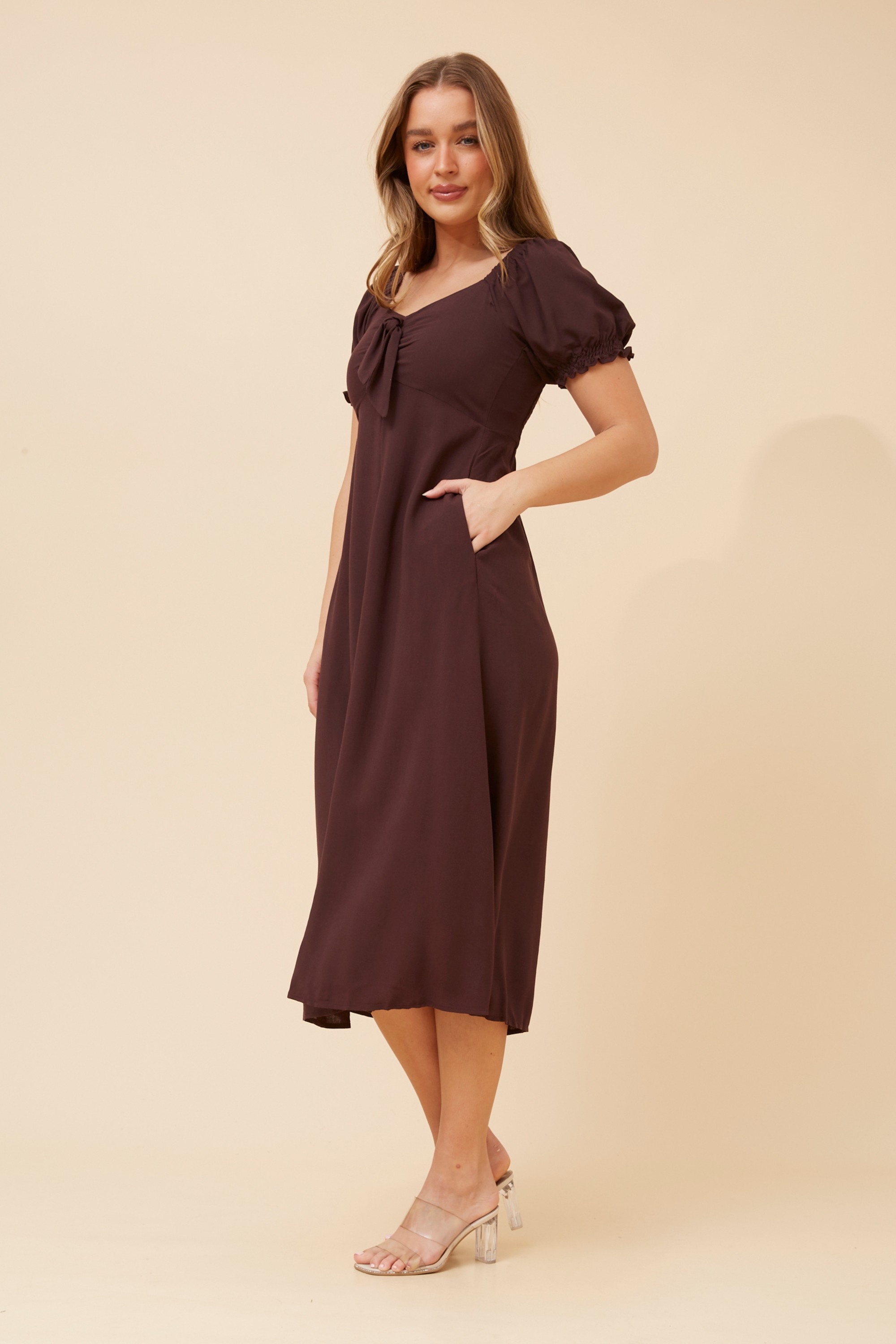 Faith bow front dress & Buy Online & Femme Connection