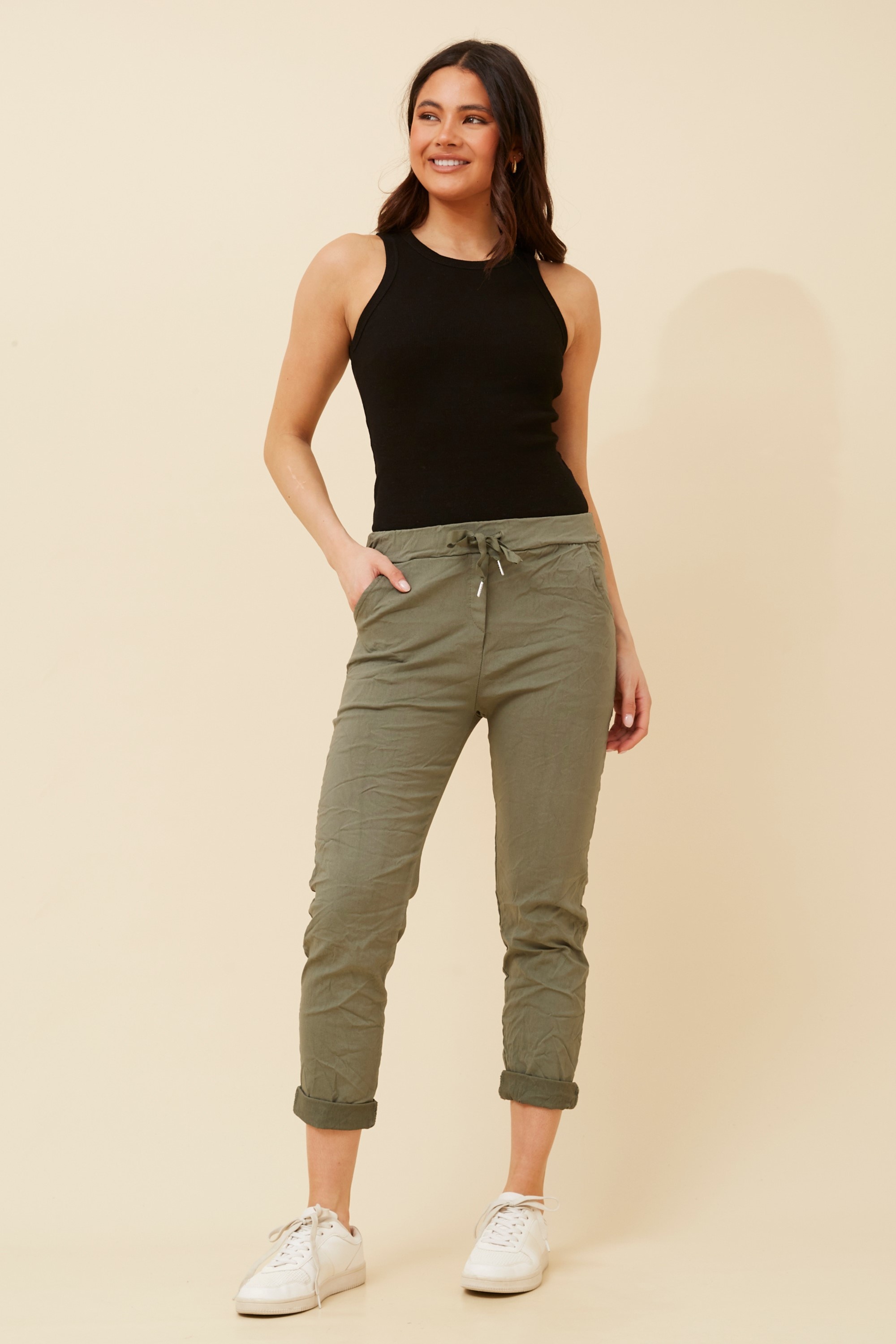 Janja solid jogger pants & Buy Online & Femme Connection