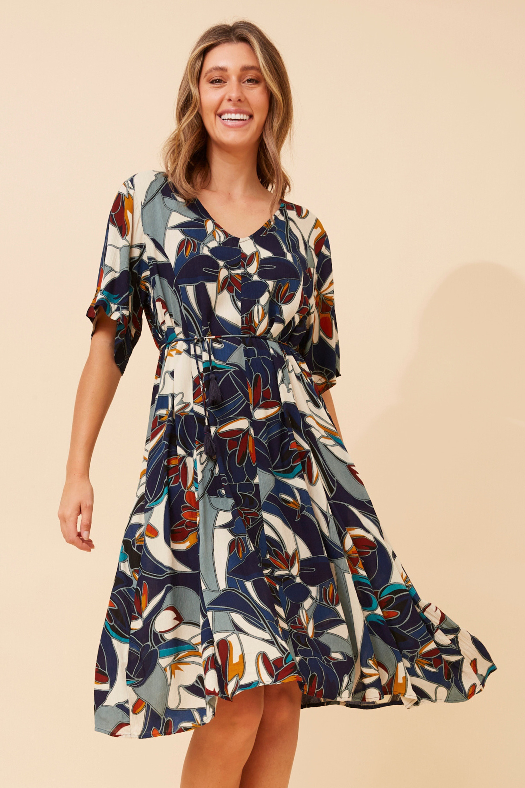 Kalindi abstract print dress & Buy Online & Femme Connection