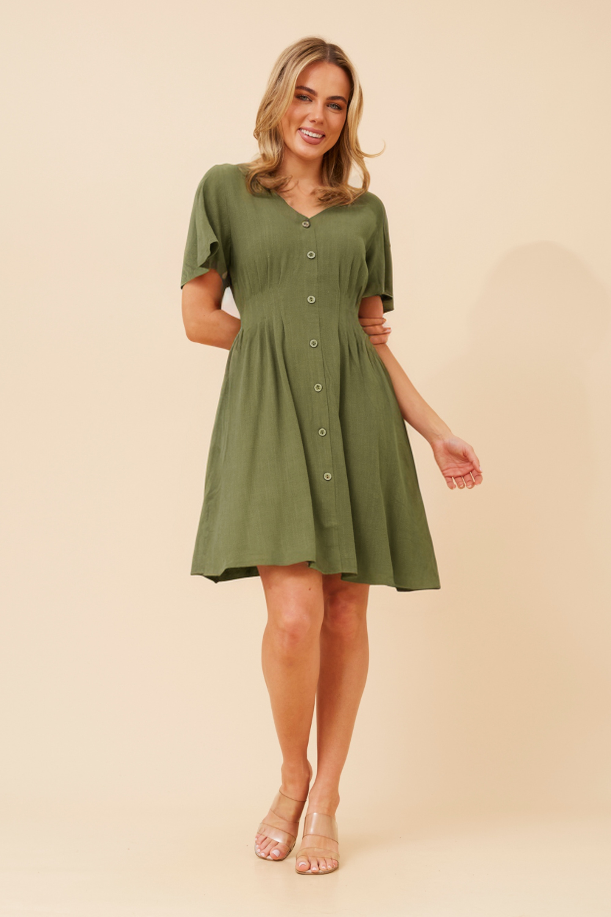 Laikyn linen blend dress & Buy Online & Femme Connection
