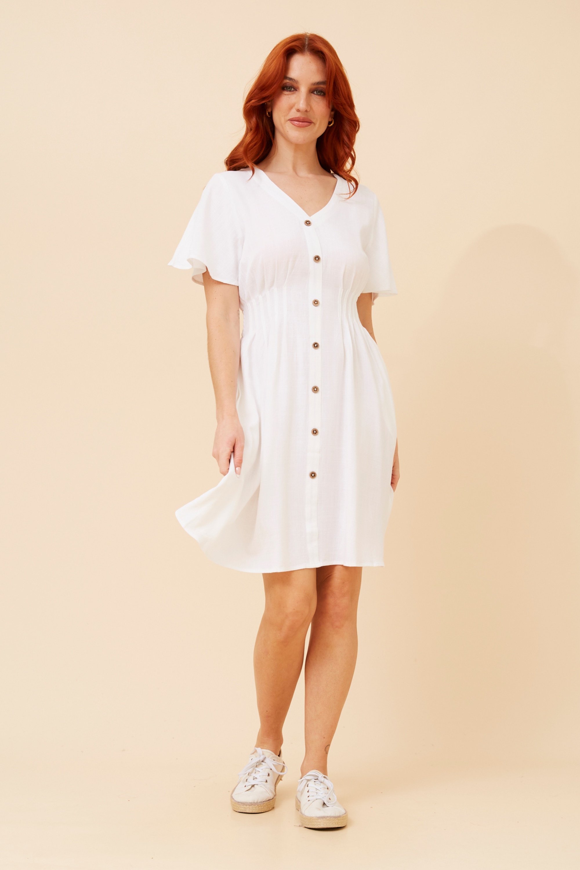 Laikyn linen blend dress & Buy Online & Femme Connection