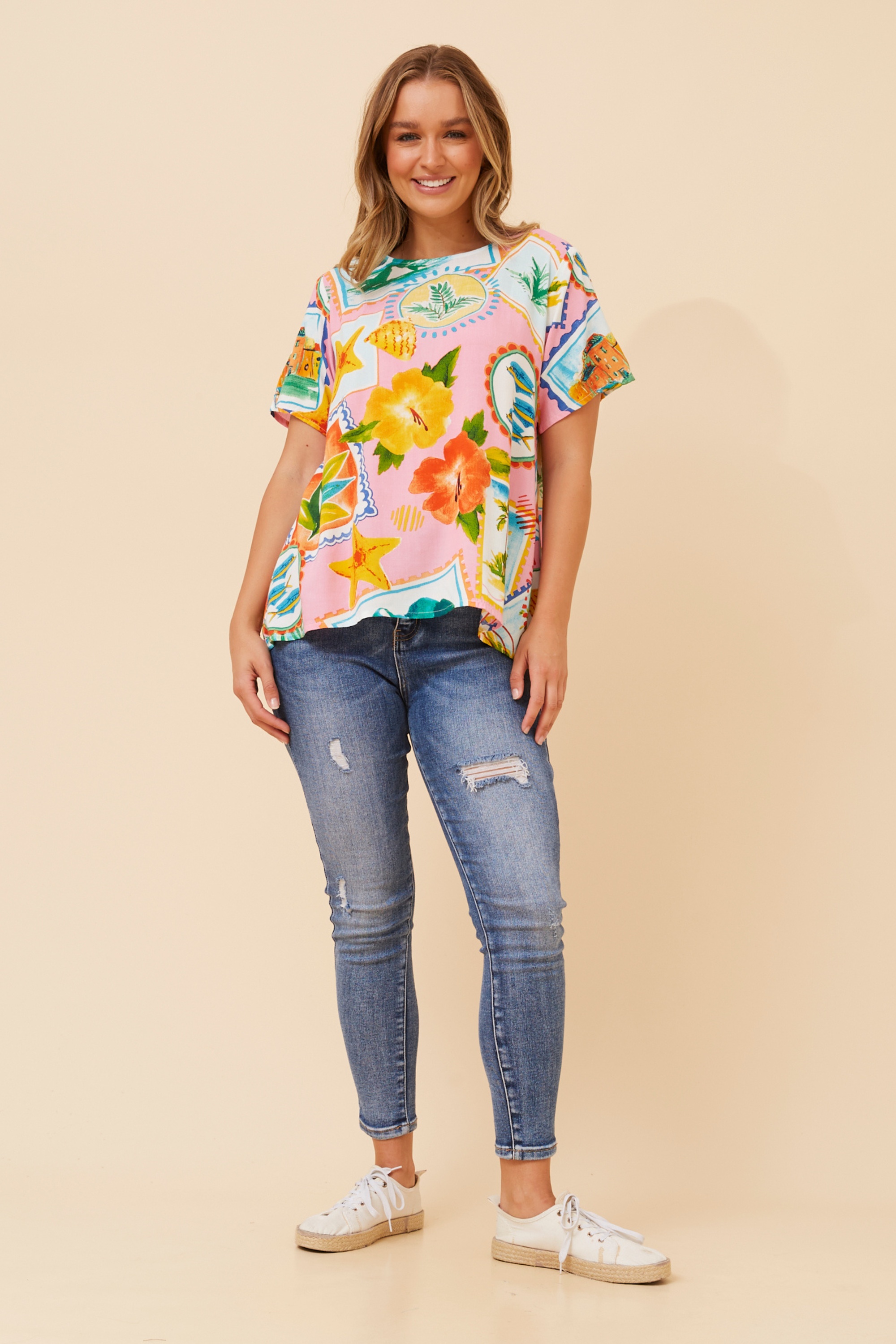 Malissa pathwork print top & Buy Online & Femme Connection