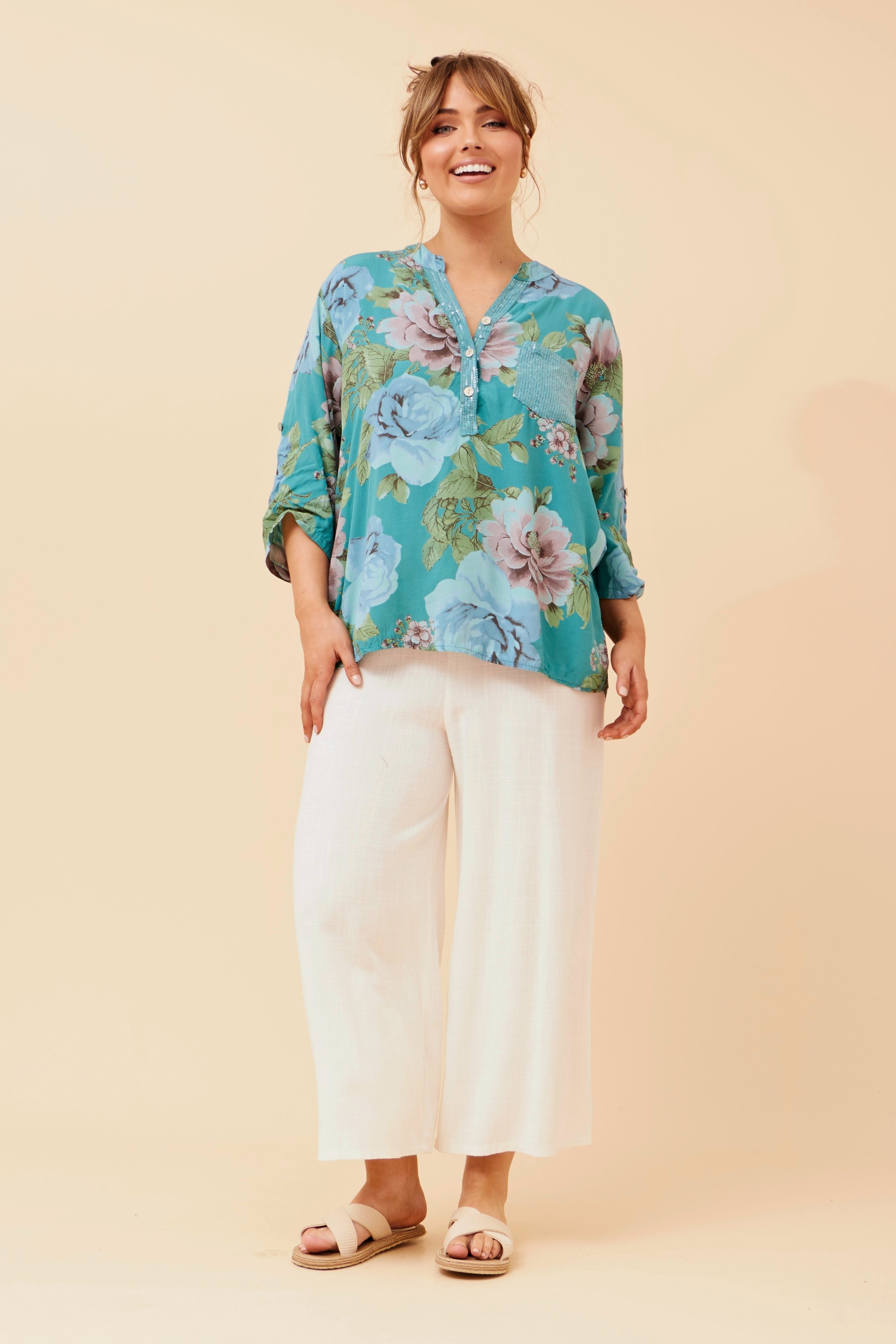 Rosetta floral print top & Buy Online & Femme Connection