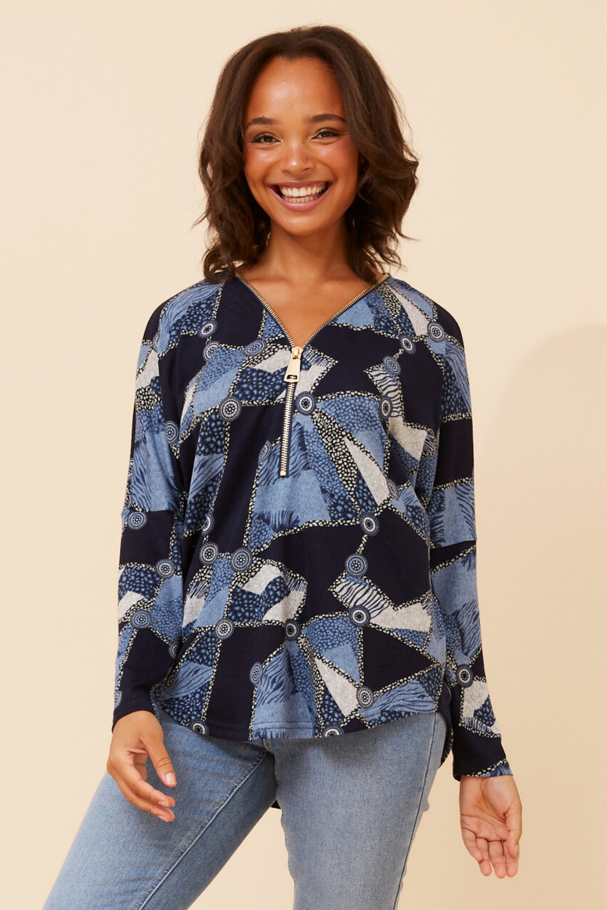 Suvi abstract print top & Buy Online & Femme Connection