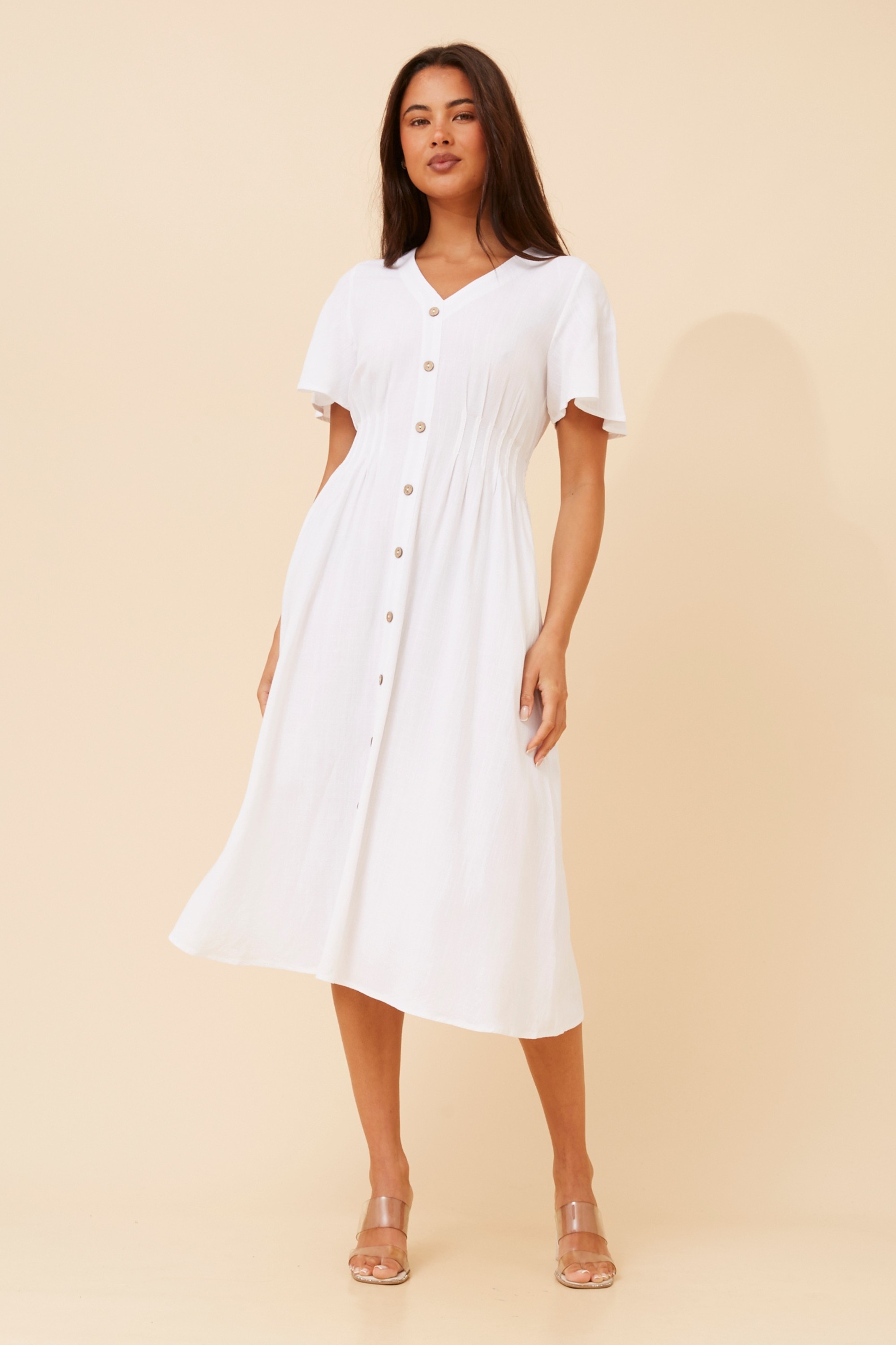 Tarquin linen blend dress & Buy Online & Femme Connection