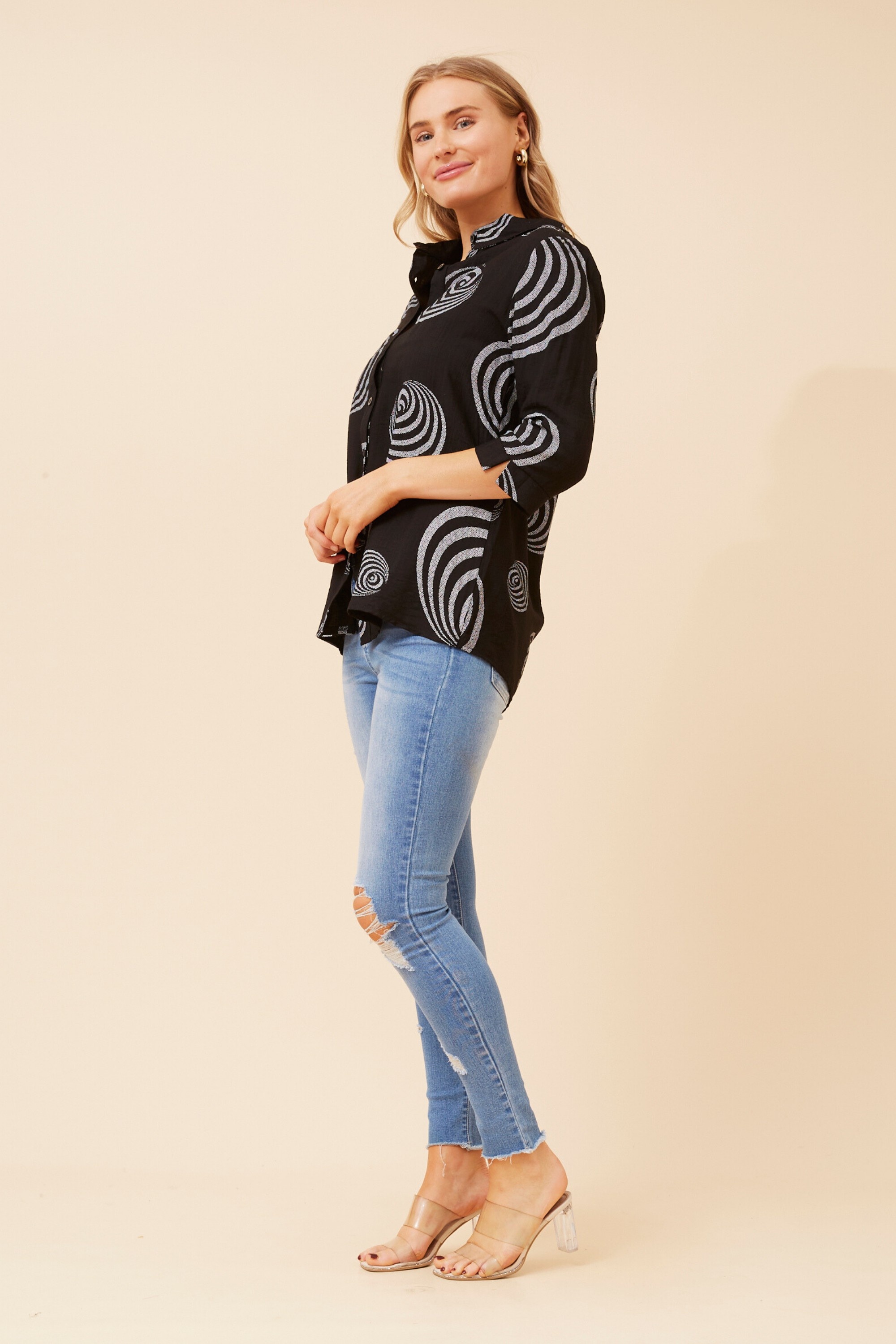 Zerlin abstract print shirt & Buy Online & Femme Connection